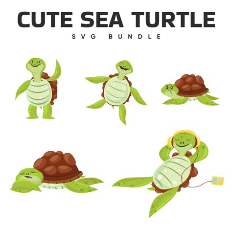 Cute Sea Turtle Svg Masterbundles