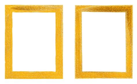 골드 프레임 흰색 배경에 고립입니다 프리미엄 벡터