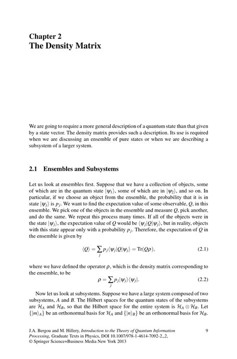 Pdf The Density Matrix