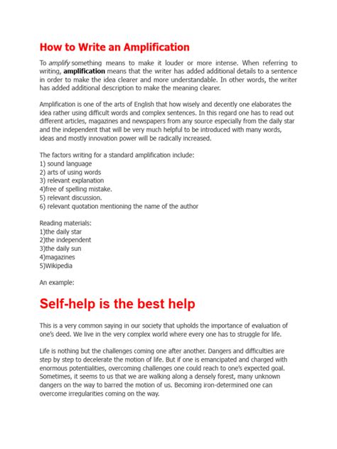 How To Write An Amplification Pdf