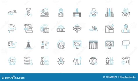 Data Analytics Linear Icons Set Mining Modeling Visualization
