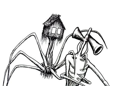 Siren Head Vs Godzilla Coloring Page