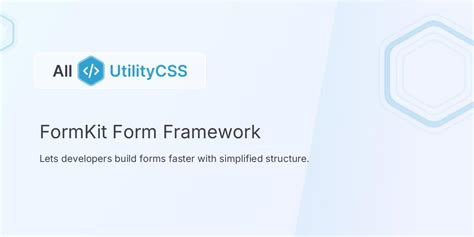 Formkit Form Framework All Utilitycss