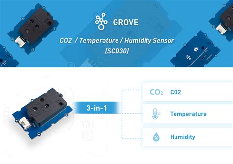 grove co2 and temperature and humidity sensor for arduino scd30 3 in