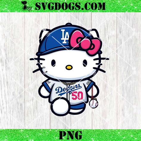 Los Angeles Dodgers Hello Kitty Baseball Mlb Png