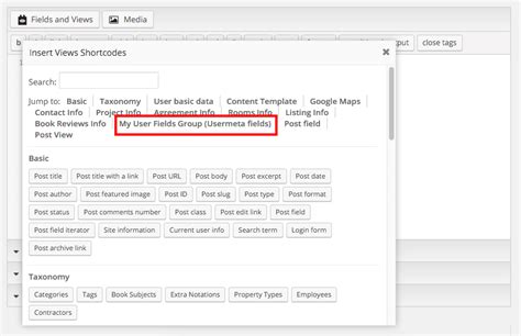 Displaying WordPress User Fields Toolset