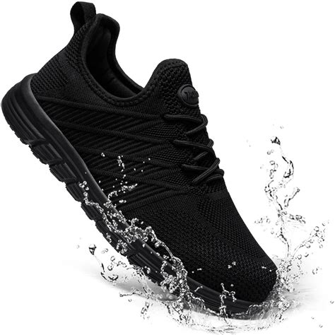 Taquco Slip Resistant Work Shoes For Men Slip On Sneakers Black Non