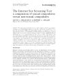 PDF The Internet Sex Screening Test A Comparison Of Sexual Compulsives Versus Non Sexual