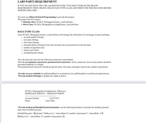 Solved Lab5 Part2 Requirement If You Do Not Have The Uml And