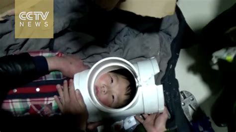 Naughty Boy Gets Head Stuck In Plastic Water Pipe Youtube