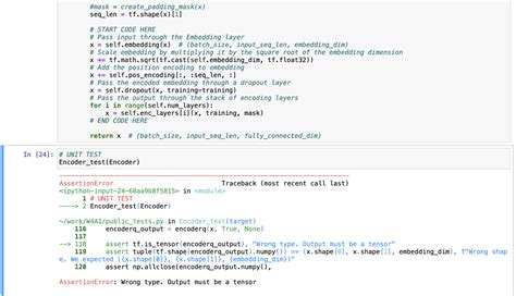 name encoderlayer is not defined sequence models deeplearning ai