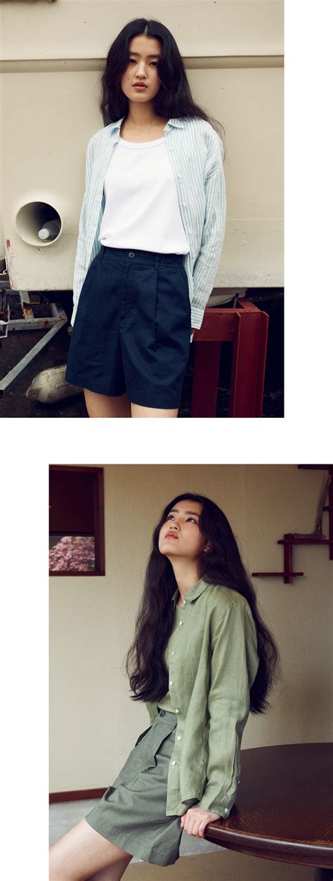 여성 리넨 쇼트 팬츠 Linen 유니클로 한국