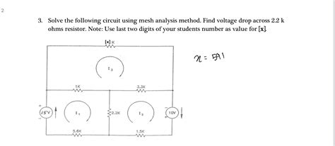 Solved 3 Solve The Following Circuit Using Mesh Analysis