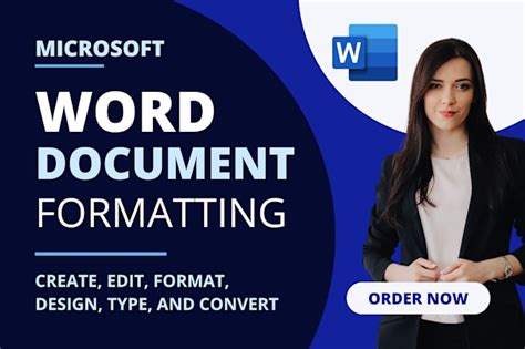 create edit format and design microsoft word document by
