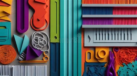 Envision An Array Of Different Types Of Paper Clips Stock Illustration Illustration Of Details