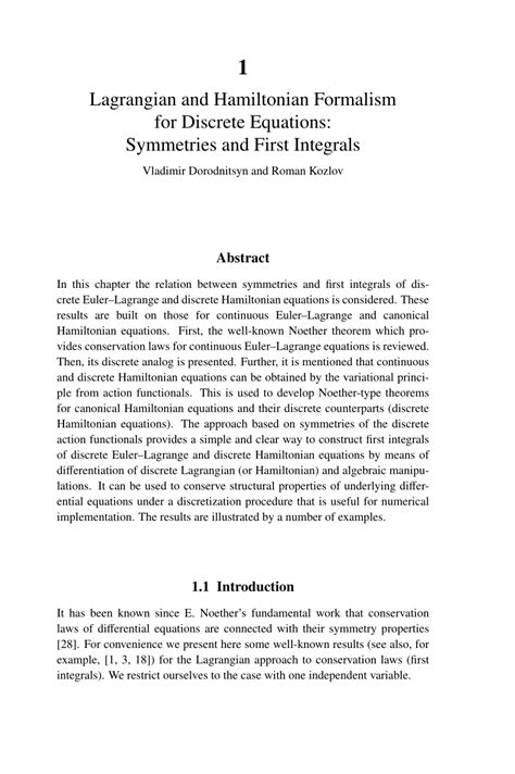 Pdf Lagrangian And Hamiltonian Formalism For Discrete Equations