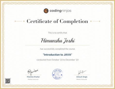 Javaprogramming Codingninjascertified Softwaredevelopment Linkedinlearning Himanshu Joshi