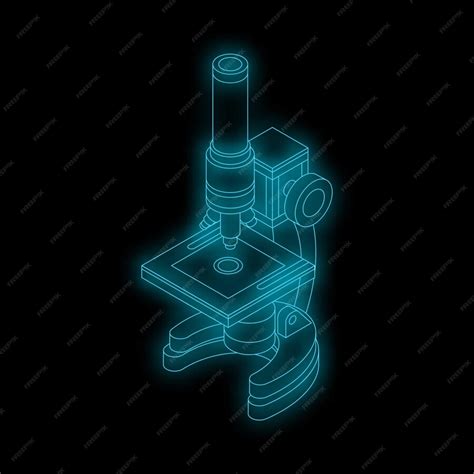 Premium Vector Glowing Microscope Representing Scientific Research And Discovery