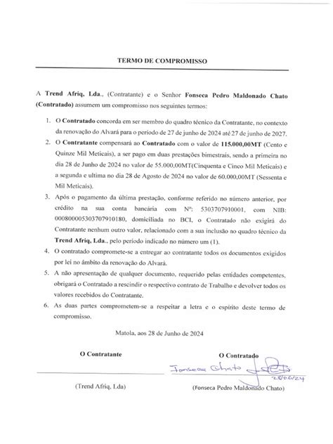 Termo De Compromisso Pdf Termo De Compromisso Pdf
