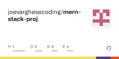 GitHub Joevarghesecoding Mern Stack Proj