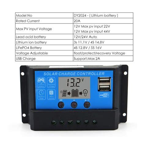 10a 20a 30a 12v24v Lcd Pwm Voltage Solar Controll Grandado