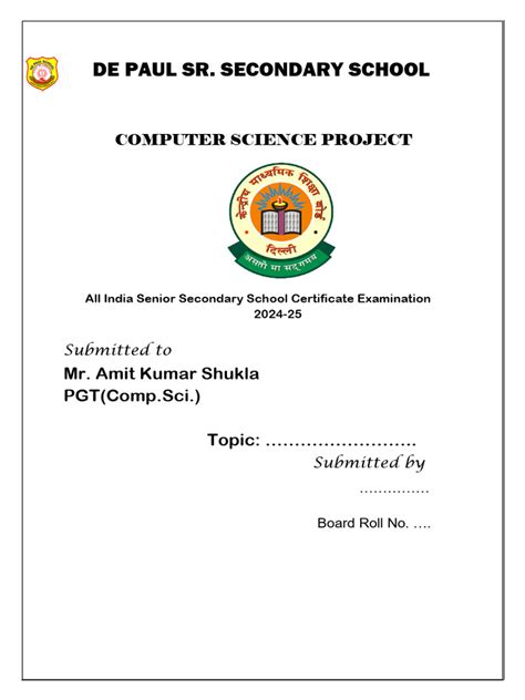 Sample Of Computer Project File Pdf Software Testing Computer Program