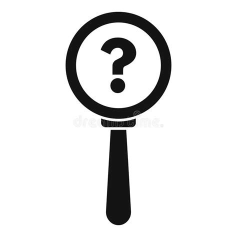 Magnifying Glass Zooming In On Question Mark Icon Stock Vector