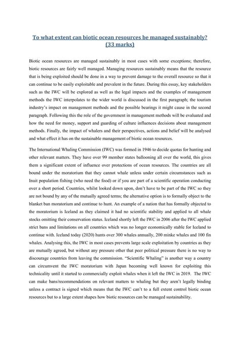 Example 33 Marker A Level Geography Geography A Level A Levels Ocr Thinkswap