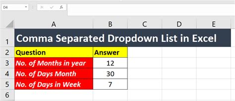 How To Make Drop Down Lists In Excel