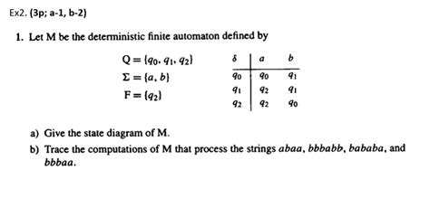 Solved Let M Be The Deterministic Finite Automaton Chegg