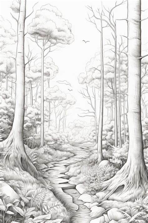 How To Draw A Forest In Simple Steps Yonderoo