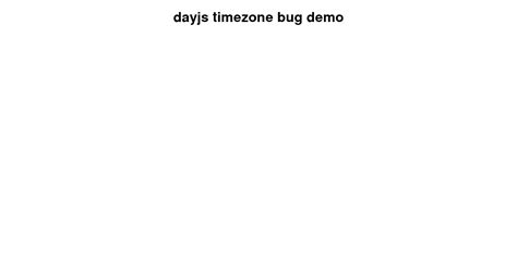 Dayjs Tz Bug Demo Codesandbox