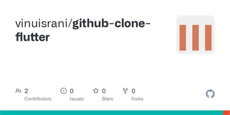 GitHub Vinuisrani Github Clone Flutter
