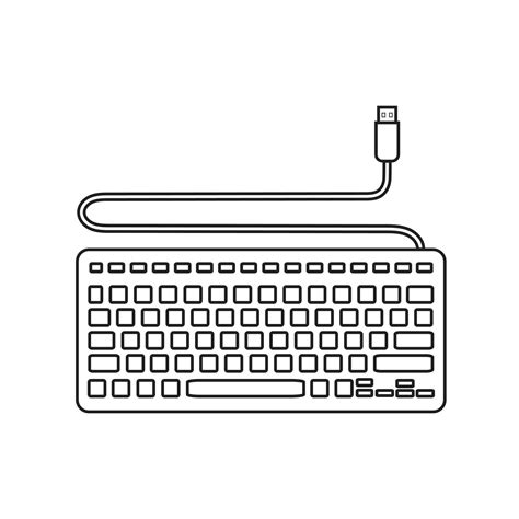 Keyboard Vector Icon Keyboard Linear Sign Computer Keyboard Icon Eps