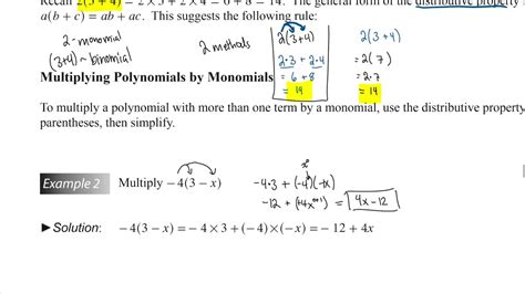 5 3 Multiplying Polynomials Youtube