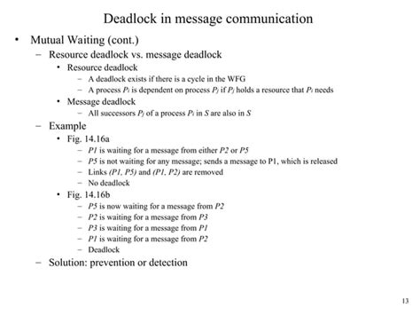 Distributed Process Management Distributed Deadlockppt