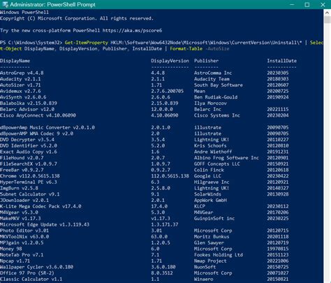 Topic Problem Getting List Of Installed Programs Using A Powershell Command Askwoody