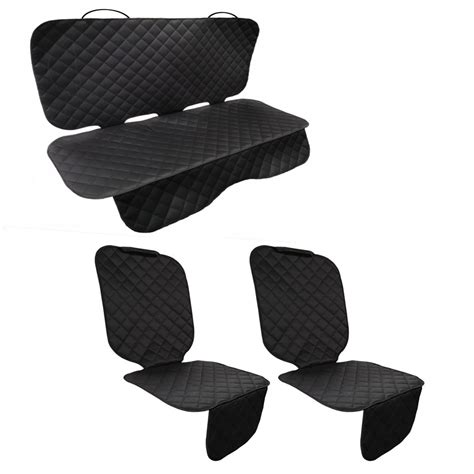 Комплект от 3 предпазни средства за кола капитонирани универсални черни перящи се