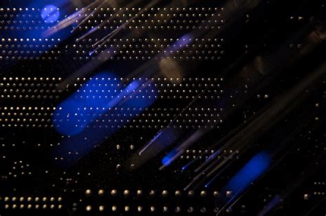 Premium Photo Back View Of Black Network Switch