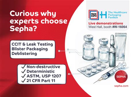 Non Destructive Leak Testing Blister Packing Deblistering Sepha
