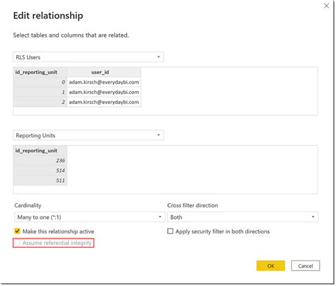 Using Directquery With Dataflow To Apply Row Level Security In An