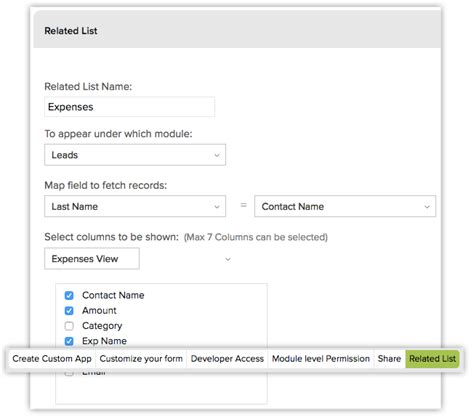 Adding Custom Tabs Using Zoho Creator Online Help Zoho Crm