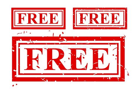 Set Free Rectangle Scratch Red Rubber Stamp Stock Illustration Illustration Of Scratch Rust