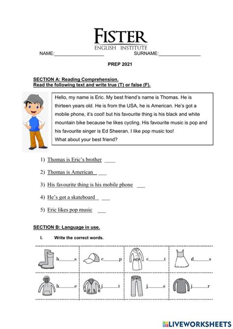 Test Go Getter Unidad Worksheet Reading Comprehension I Am Awesome Writing