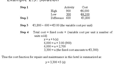 Fixed Cost Using High Low Method At Lauren Harris Blog