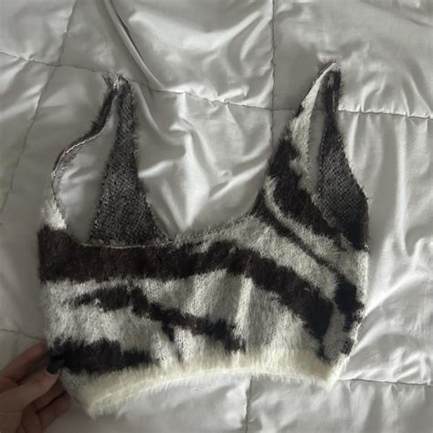 Plt Zebra Tank Top Worn Once Isnt My Style Depop