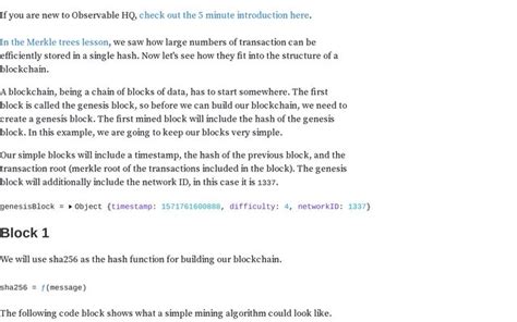 Building A Blockchain Consensys Academy Observable
