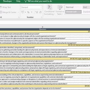 NIIST CSF Cybersecurity Audit Program Core Excel Tool For Comprehensive Assessments And