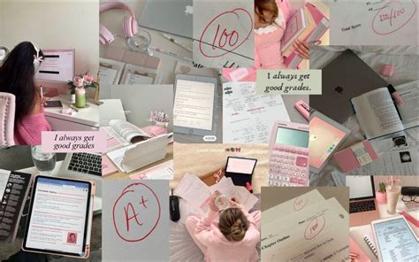 Study Motivation Wallpaper Mac Laptop Desktop Coquette Pink Ballet Core