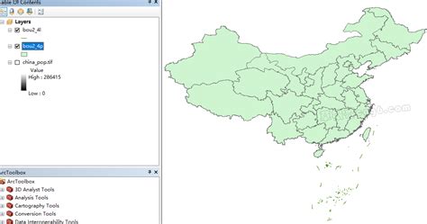 中国人口分布图ArcMap制图完整步骤 草根哥